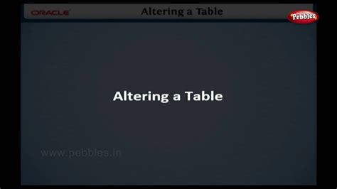 Learn Oracle How To Alter A Table Using Sql Youtube
