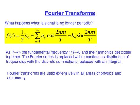 PPT Lecture Fourier Transforms PowerPoint Presentation Free Download ID
