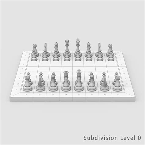 체스 판 금속 3d 모델 19 Max 3ds Fbx Free3d