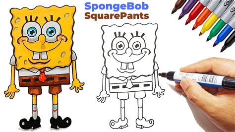 How To Draw SpongeBob SquarePants Easy YouTube