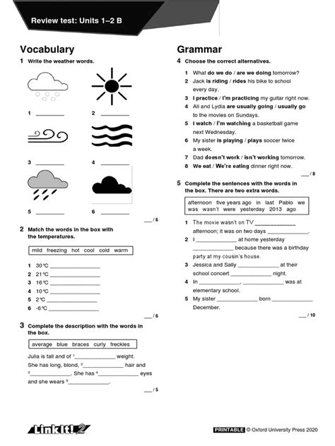 Link It Review Test Units 1 2 B Pdf