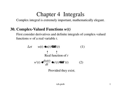 PPT - Complex Integrals in Mathematics PowerPoint Presentation, free download - ID:9214068