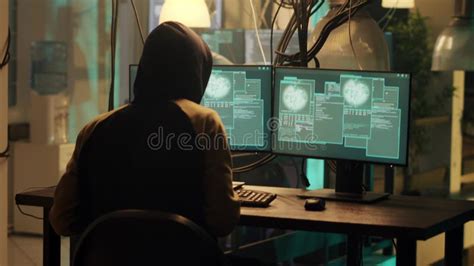 happy skilled man planning security breach to take important information stock footage video