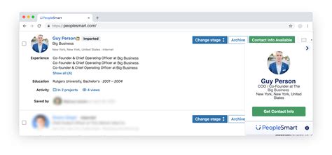 Using The Chrome Extension On Linkedin Recruiter Peoplesmart