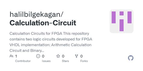github halilbilgekagan calculation circuit calculation circuits for