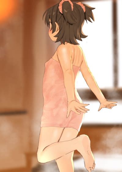 Azuse Neko Akagi Miria Idolmaster Idolmaster Cinderella Girls Girl Ass Back Barefoot