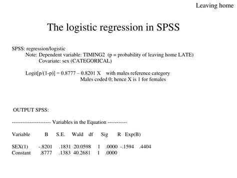 Ppt Logit Model Logistic Regression And Log Linear Model A