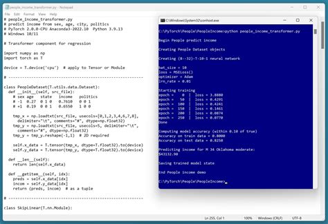 Regression People Income Using A Pytorch Neural Network With A