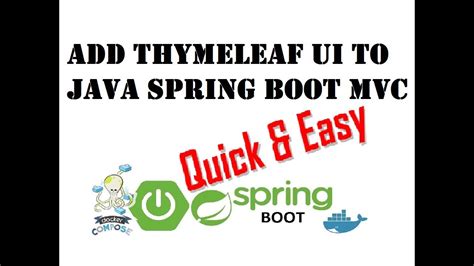 [4 4] docker add thymeleaf to java springboot mvc youtube