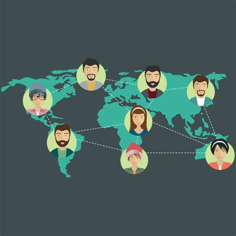 Social Media Network Circles Flat Vector Illustration 34099936 Vector Art At Vecteezy