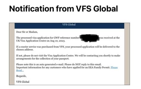 Spouse Visa Email From Vfs Is This Standard Email Or Does It Mean