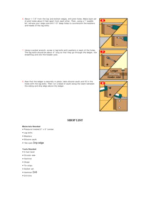 SOLUTION Installing The Deck Ledger Studypool