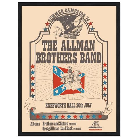 Allman Brothers Band Concert Poster Southern Rock Poster Peak
