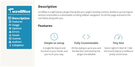 Js Tutorial Scrollnav Auto Builds Scrolling Navigation Menus