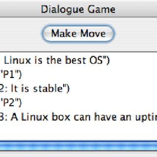 The Main Dialogue Window Showing A Dialogue In Progress Download Scientific Diagram