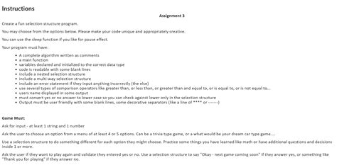 Solved Unit 3 Hw Lab Assignment Instructions And