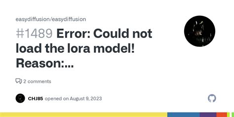 Error Could Not Load The Lora Model Reason