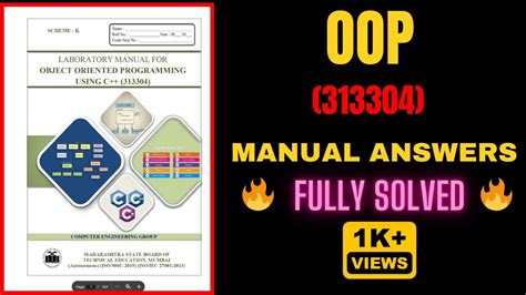 Oop Manual Answer K Scheme Msbte Oop 3rd Semester 313304