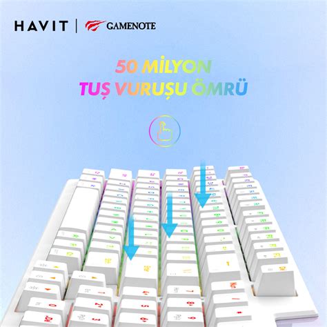 Havit Gamenote KB885L Rgb Backlit Gaming Mekanik Klavye Fiyatı