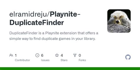 Github Elramidreju Playnite Duplicatefinder Duplicatefinder Is A Playnite Extension That