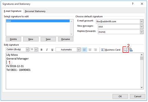 How To Add Image With Link In An Outlook Signature