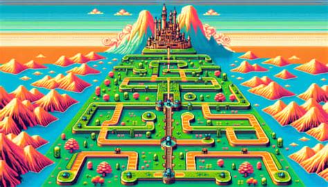 Pixelated Level Selector Map Design For Retro Games Ai Art Generator