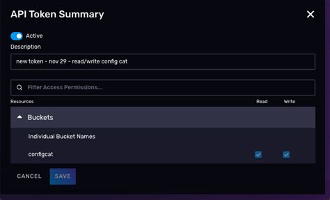 Tokens The Header Individual Bucket Names Seems Superfluous · Issue