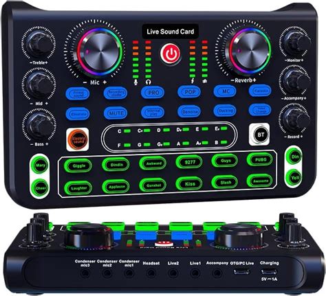 Ulhyc External Sound Card Usb V8 Live External Sound Mixer Board