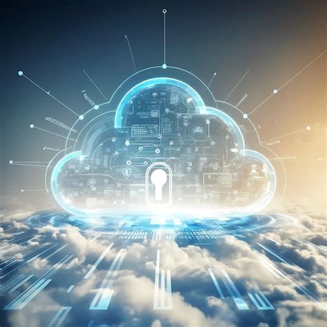 Cloud Computing Security Concept Premium Ai Generated Image