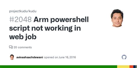 Arm Powershell Script Not Working In Web Job · Issue 2048 · Projectkudukudu · Github