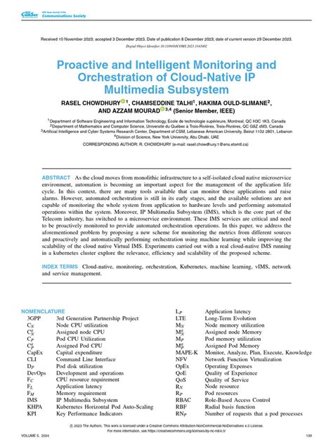 Proactive And Intelligent Monitoring And Orchestration Of Cloud Native