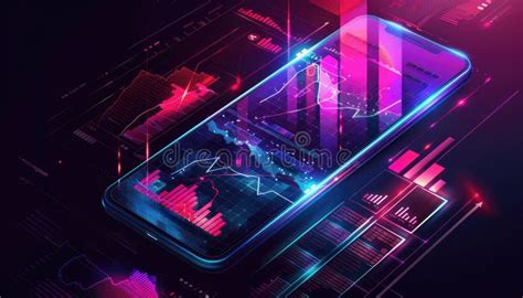 A Cell Phone Is Displayed On A Screen With A Lot Of Numbers And Graphs By AI Generated Image