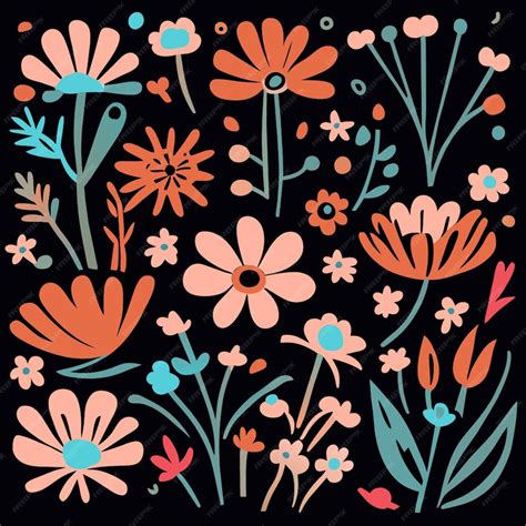 Premium Vector Celestial Confluence Handdrawn Floral Border With Cosmic Unity