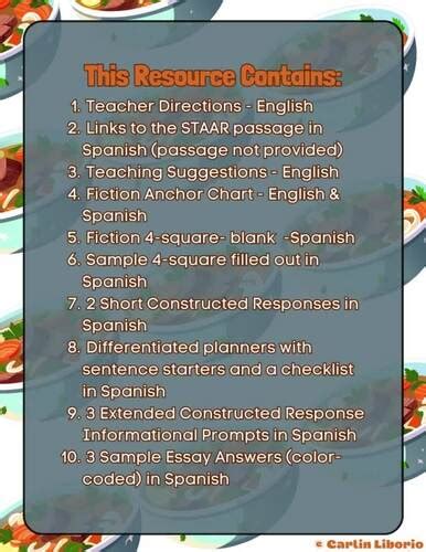 Spanish 3rd And 4th Grade Ecr Bundle Extended Constructed Response Samples