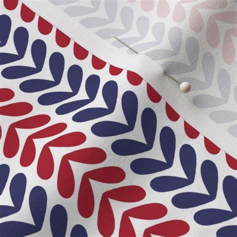 Small Scale Red White And Blue Braid Fabric Spoonflower