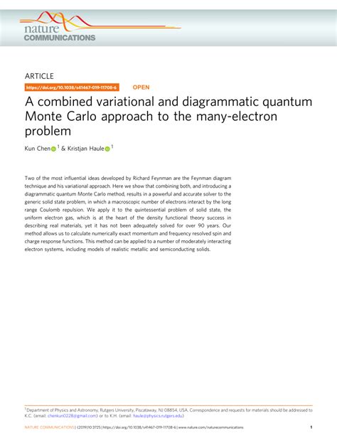 Pdf A Combined Variational And Diagrammatic Quantum Monte Carlo