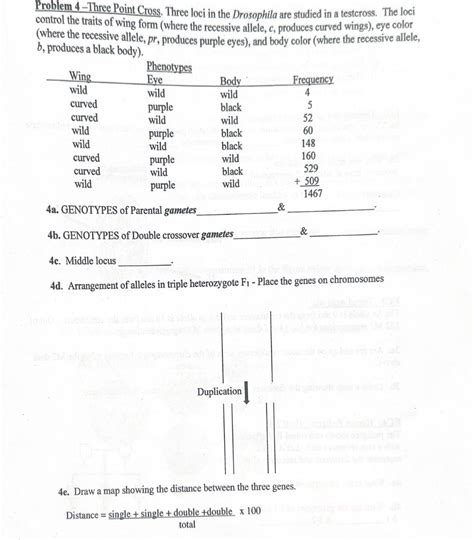 Solved Problem 4 Three Point Cross Three Loci In The