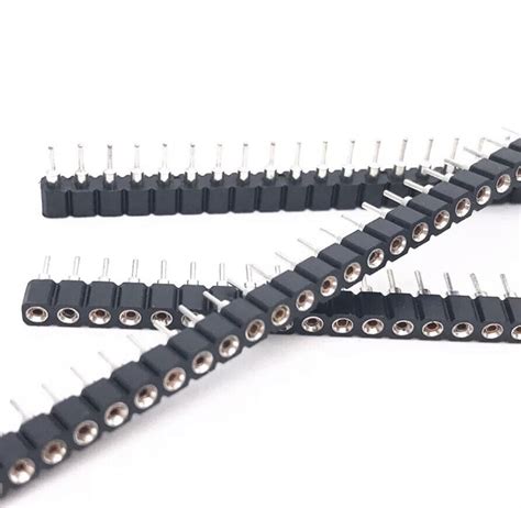 5pcs 1x40 Single Row 2 54mm Female Round Hole Header Pcb Ic Arduino Co Sm Components