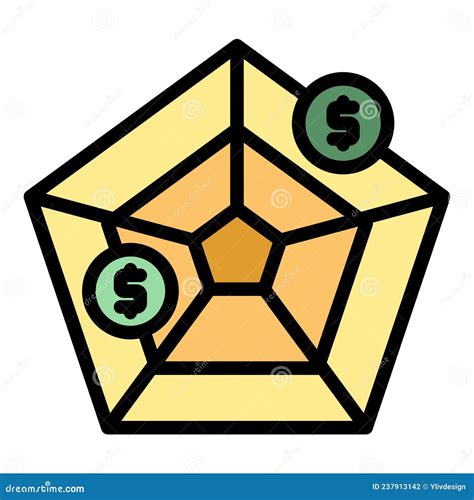 Digital Market Segmentation Icon Color Outline Vector Stock Vector