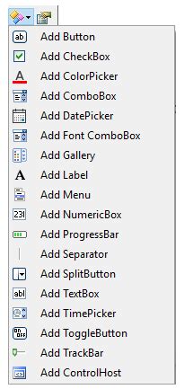 Configuration Toolbar Ribbon For WinForms ComponentOne