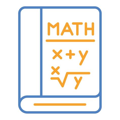 Maths Book Icon Premium Vector