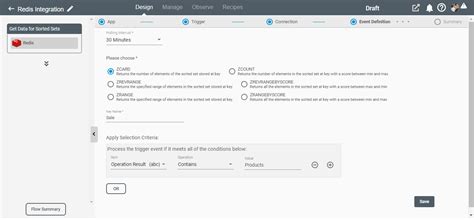 redis event filter connect ipaas