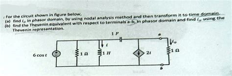 for the circuit shown in the figure below a find io in phasor domain by