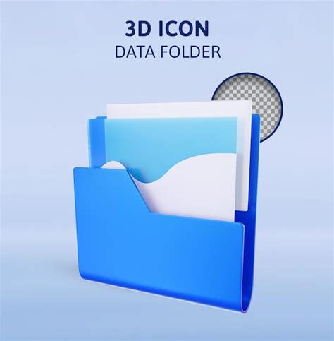 premium psd data folder 3d rendering illustration