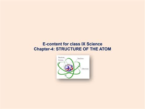 Structure Of Atom Ppt Ppt