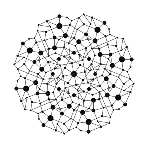 Vector Abstract Circle Structure Of Connected Molecules Stock