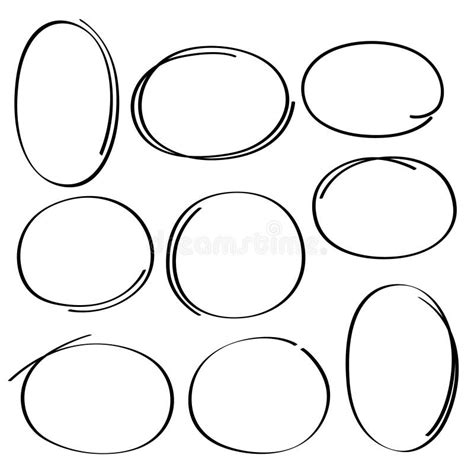 Hand Drawing Highlight Circle Vector Stock Vector Illustration Of