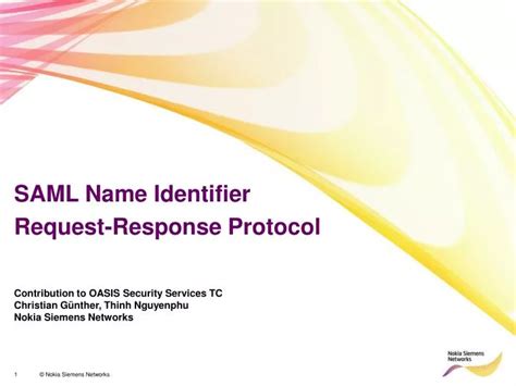 ppt saml name identifier request response protocol powerpoint