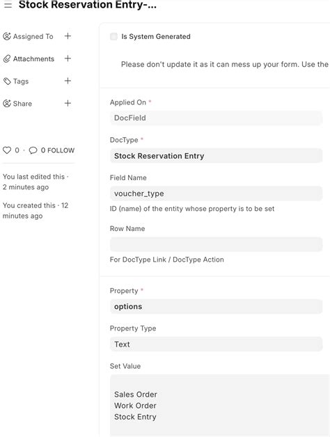 How To Add Options To A Select Field In A Doctype Using Customize Form Customize Erpnext