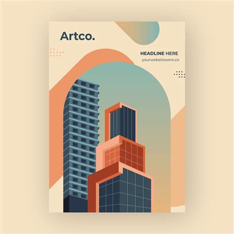 Free Vector Flat Design Architecture Poster Template